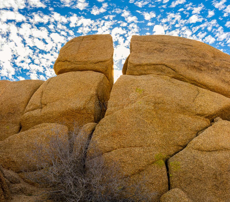 Scattered Clouds Above Split Rock Formation on the Skull Rock Nature ...