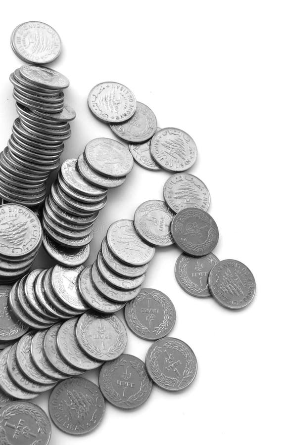 Scattered coins stock image. Image of cent, dollar, gold - 3292283