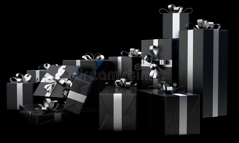 Christmas Gift Wrapped Boxes Stock Photo - Image of closeup, shipment ...