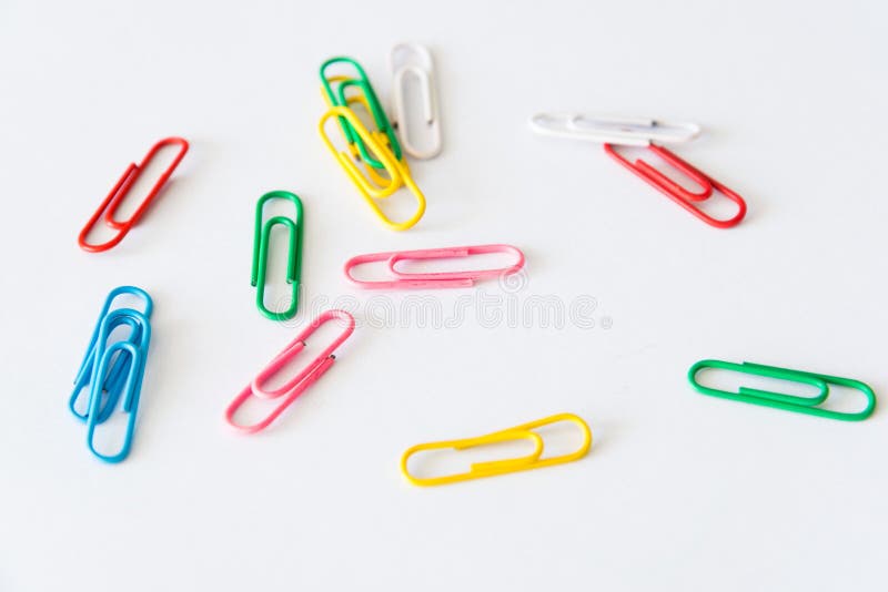 - Scattered Colourful Clips Stock Image - Image of office, education ...