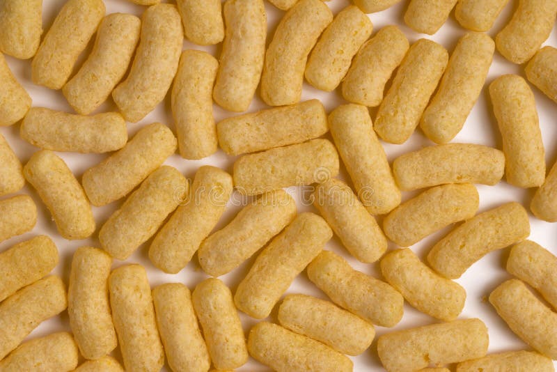 Scattered Corn Sticks on a Light Background. Stock Image - Image of ...