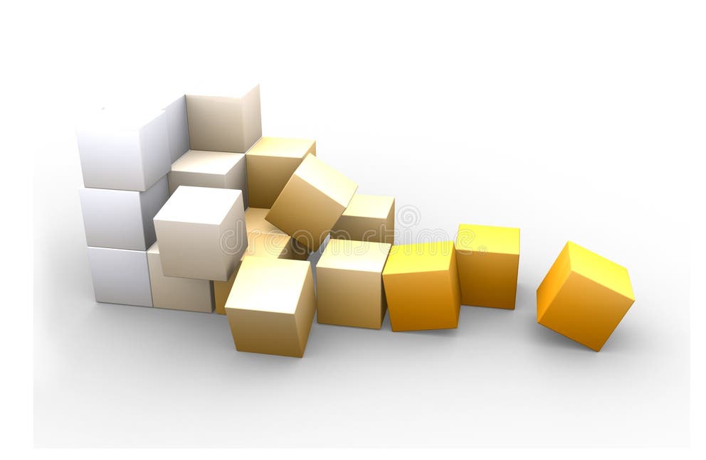 Scattered cubes stock illustration. Illustration of structure - 7691788