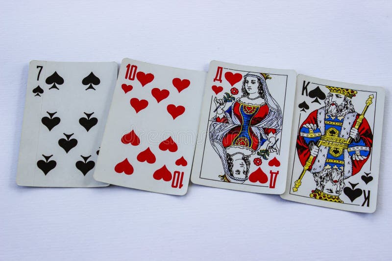 Scattered Deck of Playing Cards on a Table Stock Image - Image of luck ...