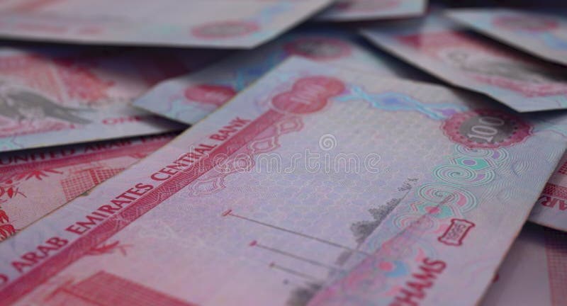 Scattered Dirham Banknote Pile Stock Illustration - Illustration of ...