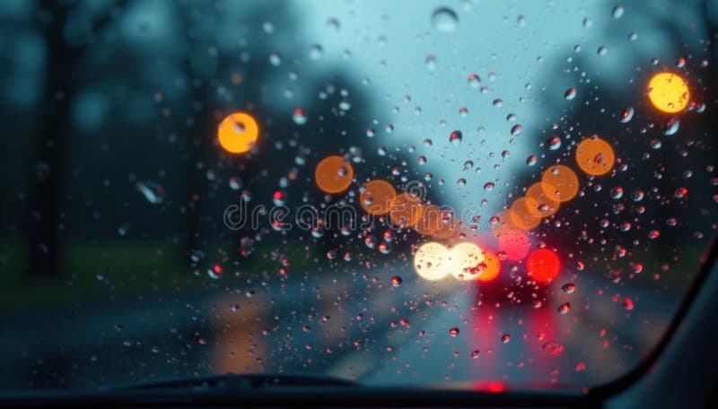 Scattered Droplets on Car Window during Light Rain, Raindrop, Texture ...