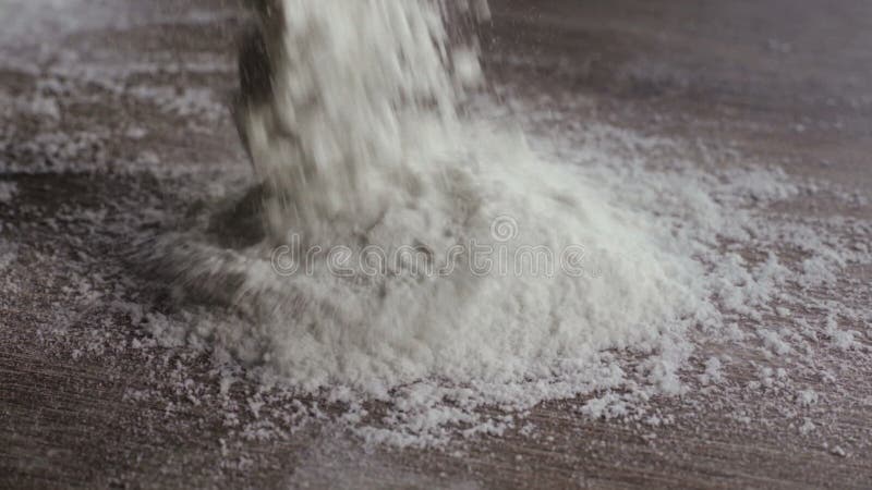Scattered Dry Flour on a Kitchen Counter Top Stock Video - Video of ...