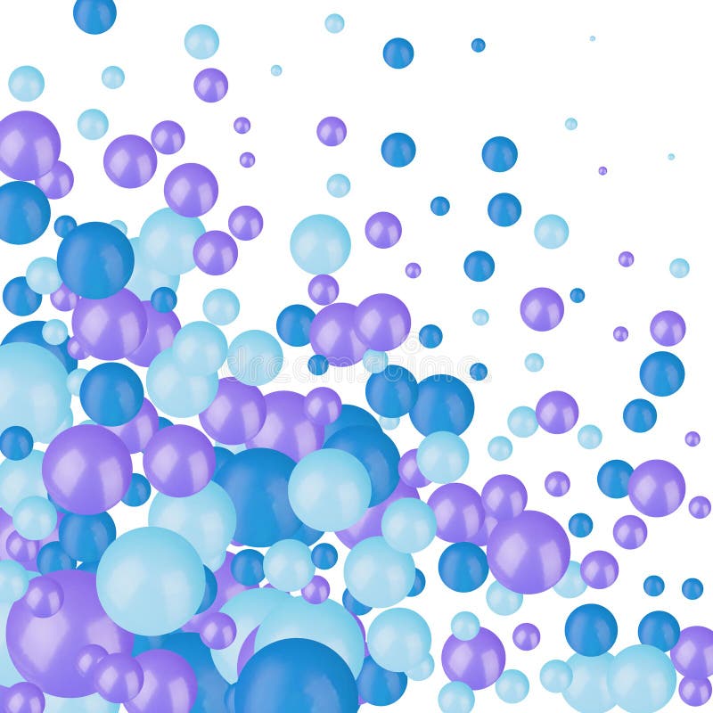 Scattered Floating Colored Spheres on a Vibrant Background - 3D Render ...