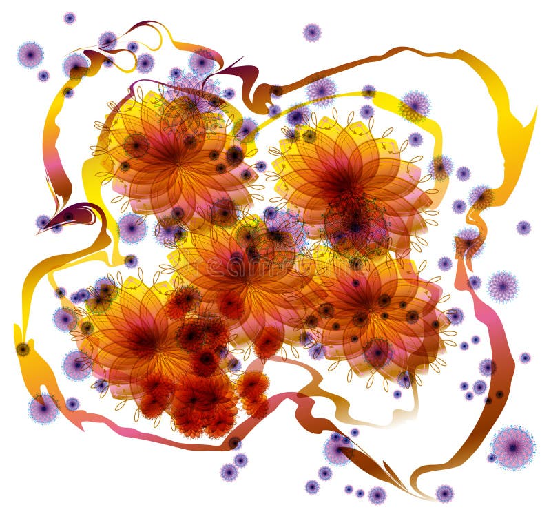 Scattered flower shape stock vector. Illustration of beauty - 67712802