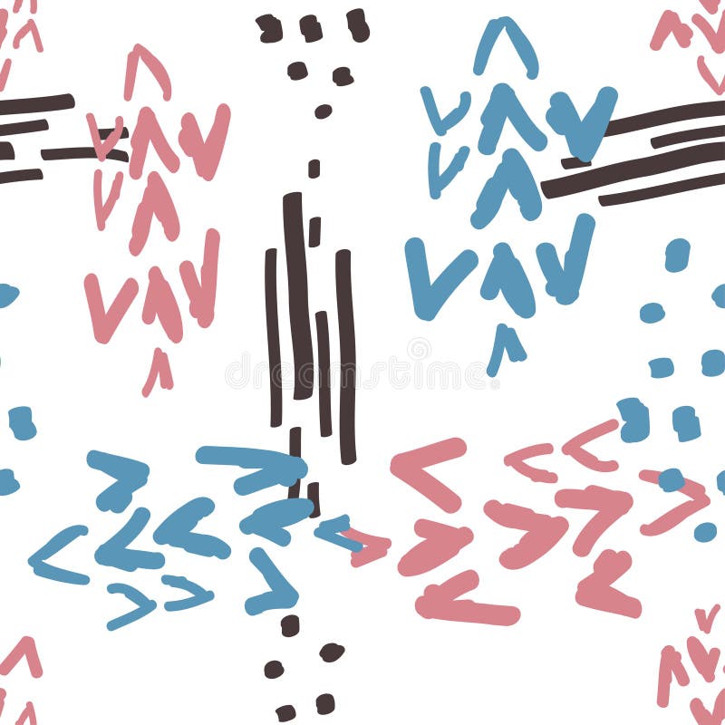 Scattered Geometric Line Shapes. Abstract Background Design. Vector ...