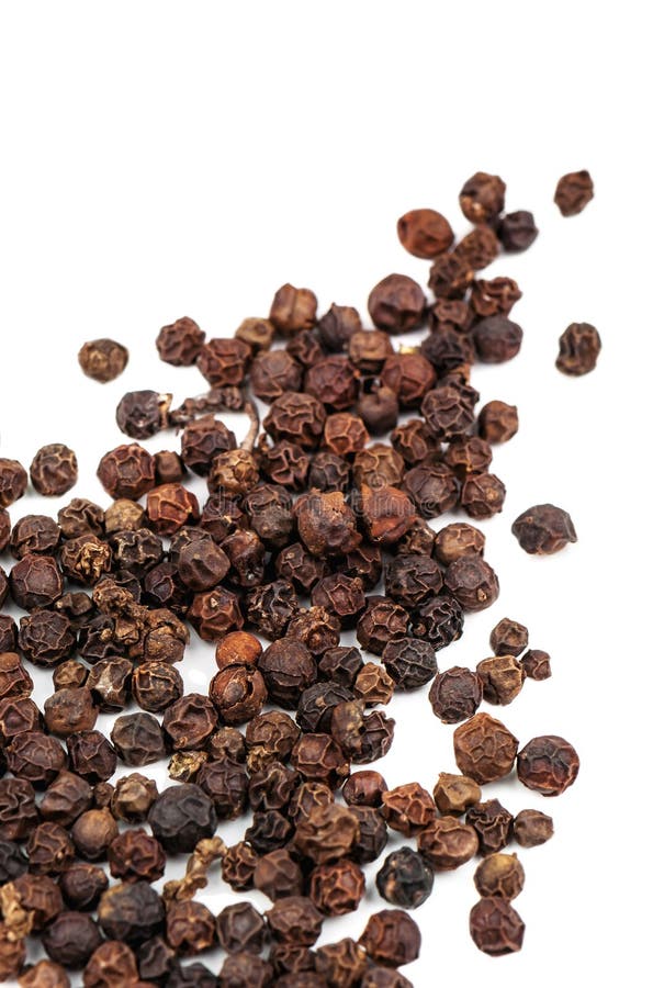 Scattered Grains of Black Pepper Stock Photo - Image of stack, tropical ...