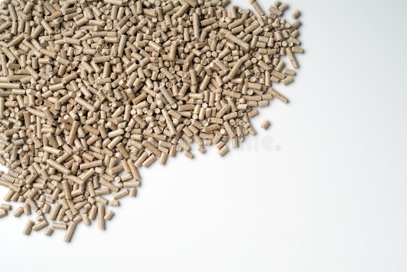 Scattered Heating Pellets on White Tabletop Stock Image - Image of ...