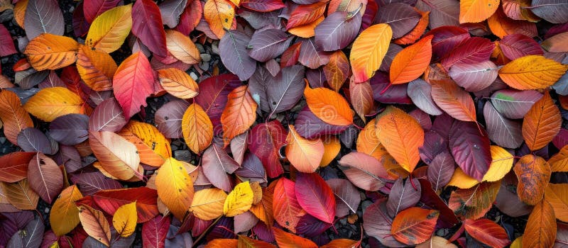 Scattered Leaves on the Ground Stock Photo - Image of plants ...