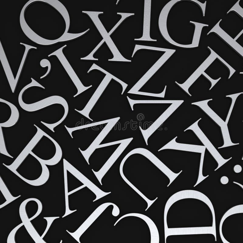 Scattered Letters stock illustration. Illustration of steel - 35762884