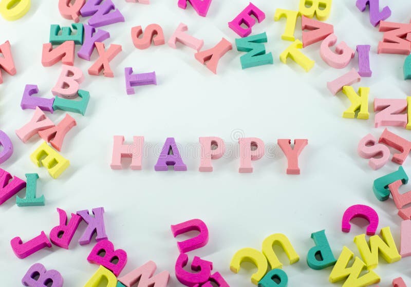 Scattered Letters On A White Surface. Word Among Letters. The Word ...