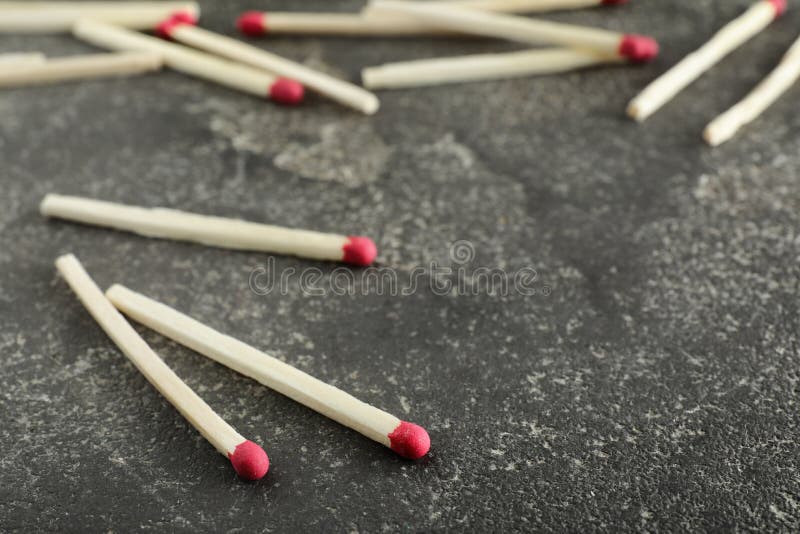Scattered Matches on Grey Background Stock Photo - Image of flame ...