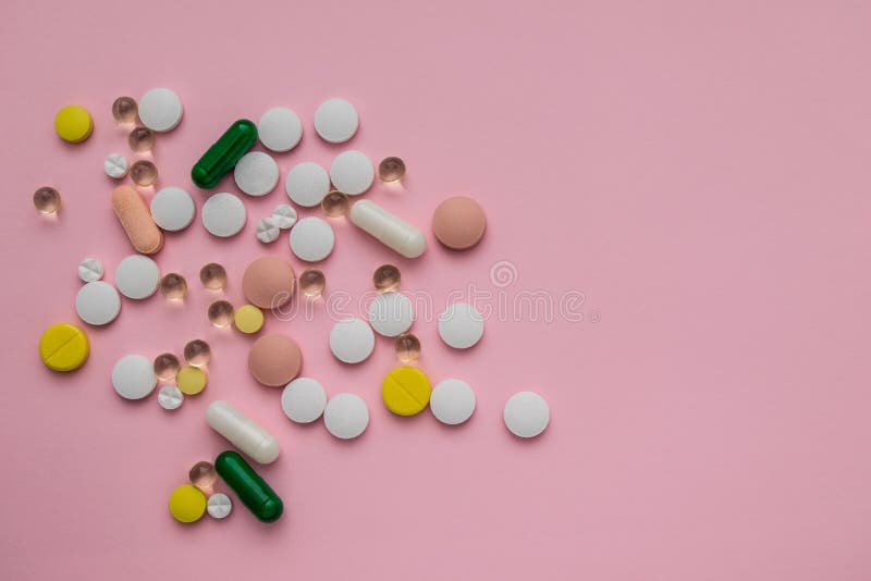 Scattered Multicolored Capsules Stock Photo - Image of medication, drug ...