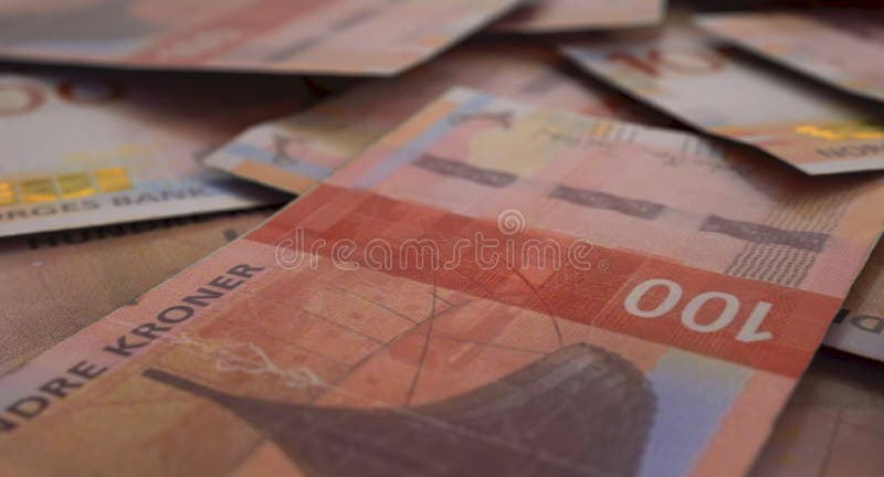 Scattered Norwegian Kroner Banknote Pile Stock Photo - Image of ...