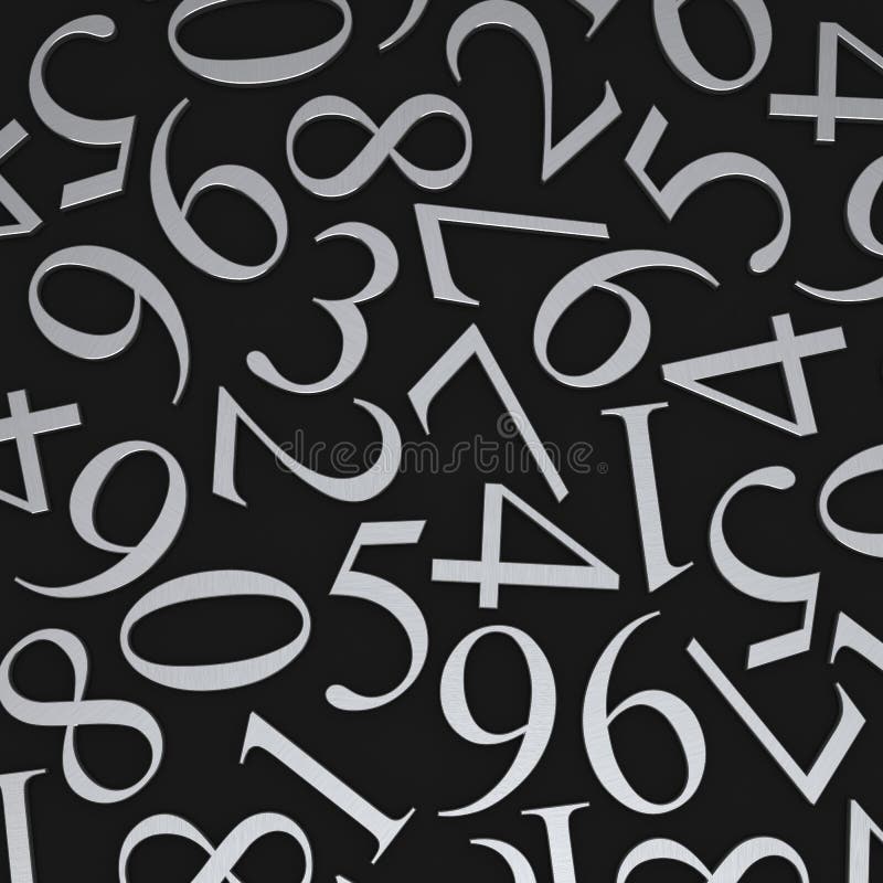 Scattered Numbers stock illustration. Illustration of steel - 35762981