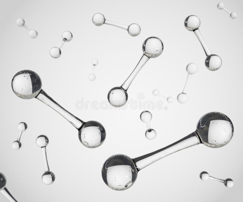 Scattered Oxygen Molecule in the White Background Stock Illustration ...