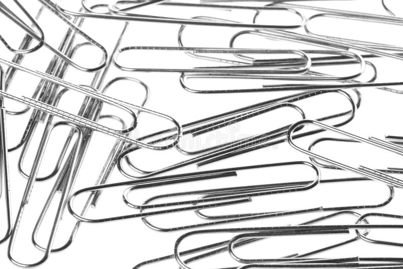Scattered paper clips stock image. Image of bent, objects - 5864279