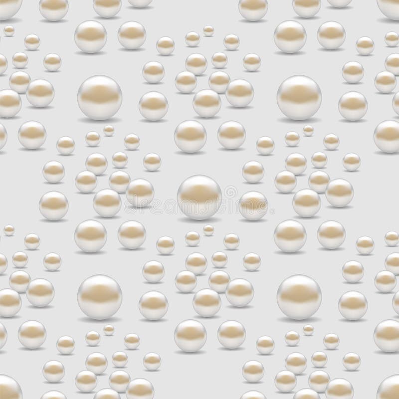Scattered Pearls Seamless Pattern Stock Vector - Illustration of light ...