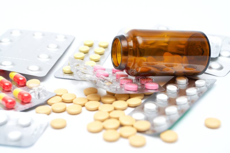 Scattered pills stock image. Image of drug, medical, frame - 9237289