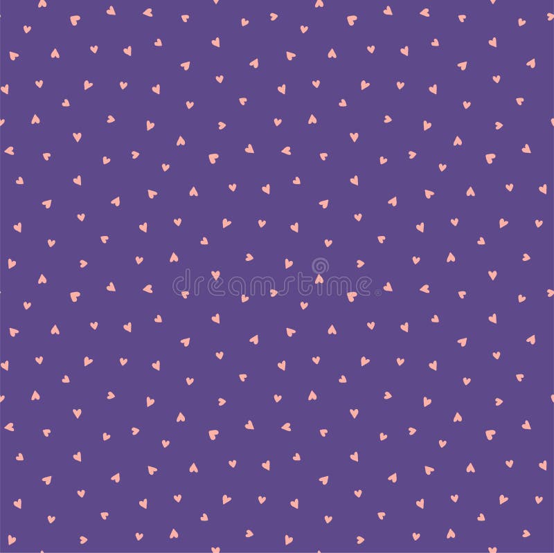 Scattered Pink Hearts Simple Seamless Pattern Stock Vector ...