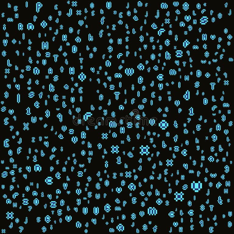 Pixel Font Letters Pattern Stock Illustrations – 859 Pixel Font Letters ...
