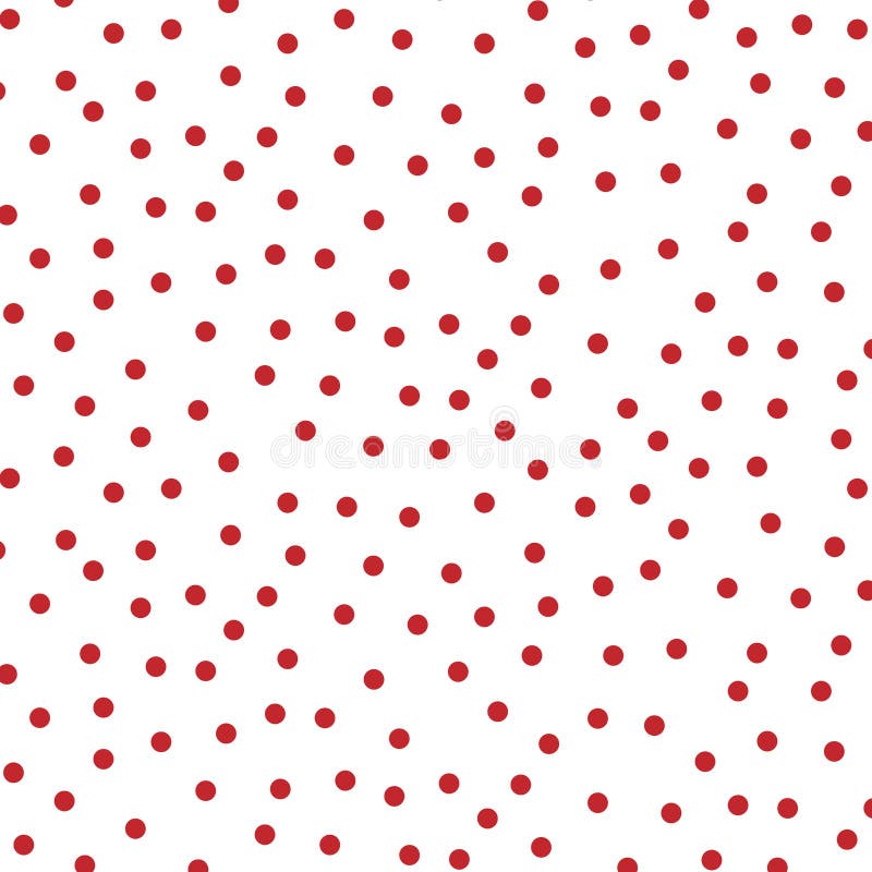 Red Scattered Polka Dot Pattern, Vector Illustration Stock Vector ...