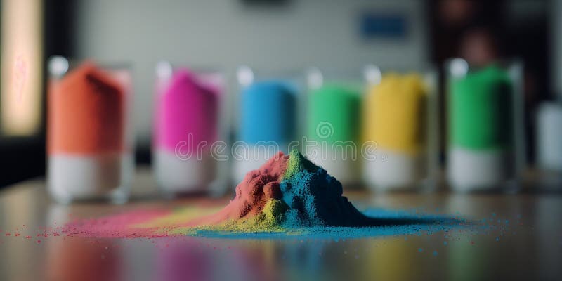Scattered Powder Color Generative AI Stock Illustration - Illustration ...