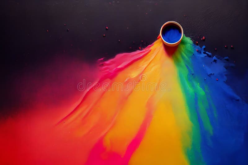 Scattered Powder Color Generative AI Stock Illustration - Illustration ...