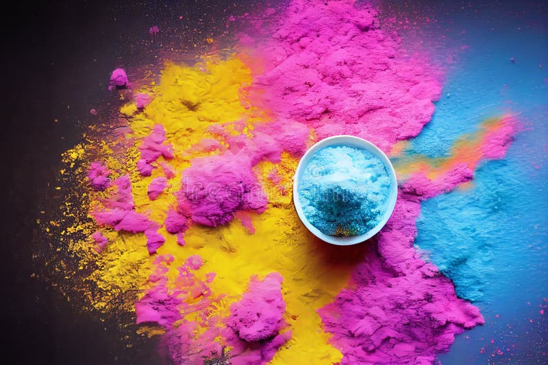 Scattered Powder Color Generative AI Stock Image - Image of closeup ...