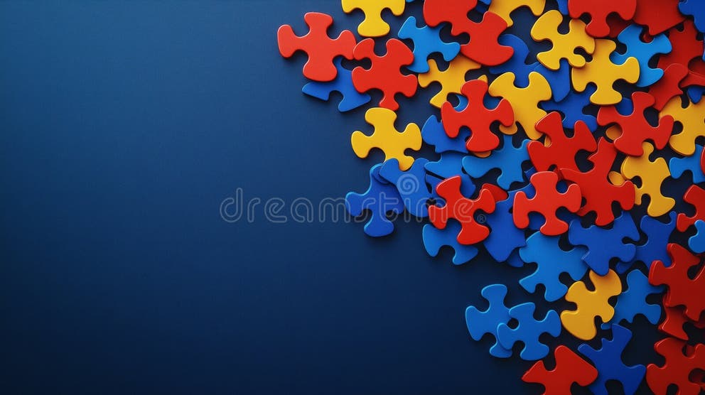 Scattered Puzzle Pieces a Symbol of Complexity and Connection Stock ...