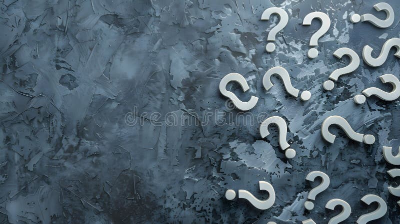 Scattered Question Marks with Space for Answers Throughout Stock ...