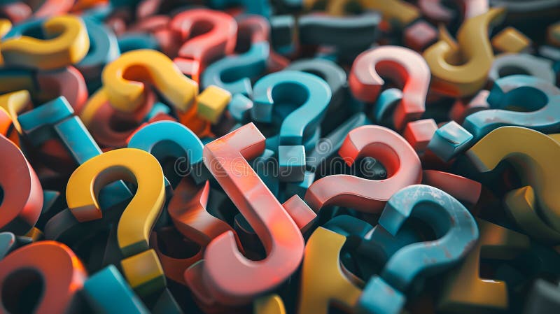 Scattered Question Marks with Space for Answers Throughout Stock ...