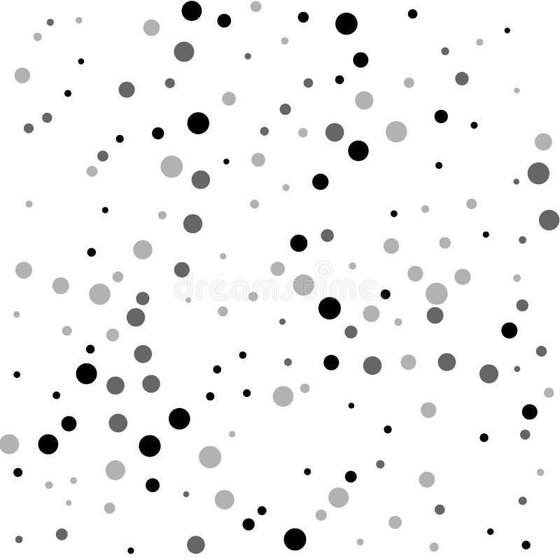 Scattered Random Black Dots. Dark Points Dispersio Stock Vector ...
