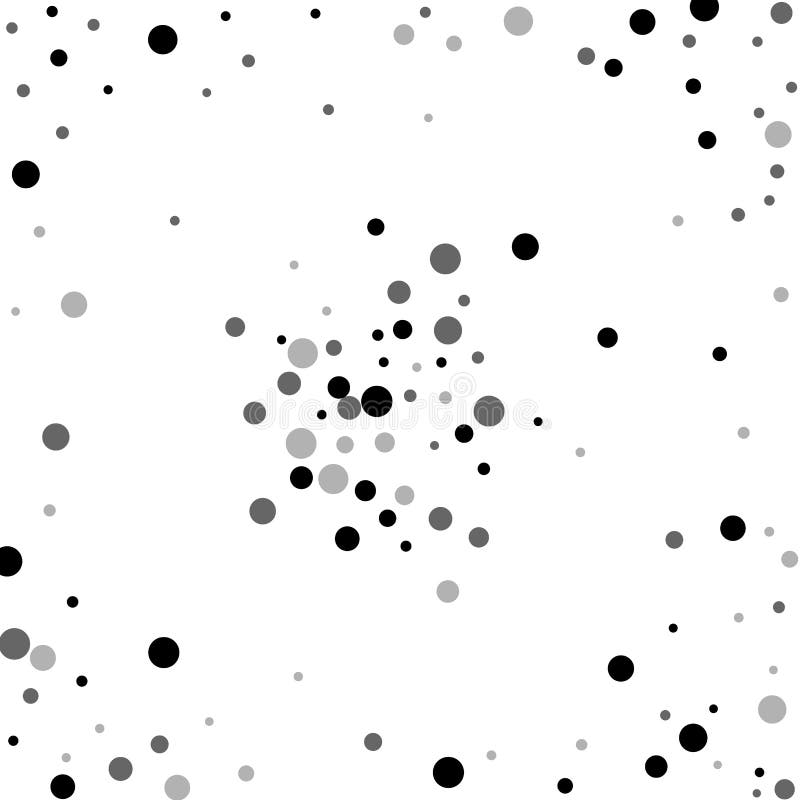 Scattered Random Black Dots. Dark Points Dispersio Stock Vector ...