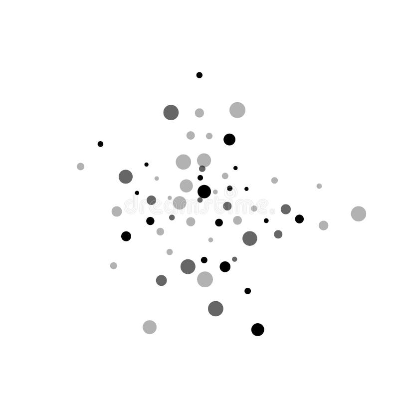 Scattered Random Black Dots. Dark Points Dispersio Stock Vector ...