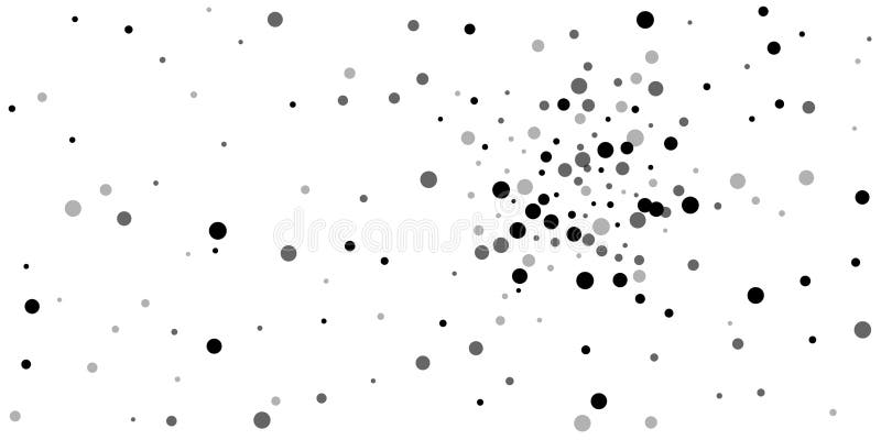 Scattered Random Black Dots. Dark Points Dispersio Stock Vector ...