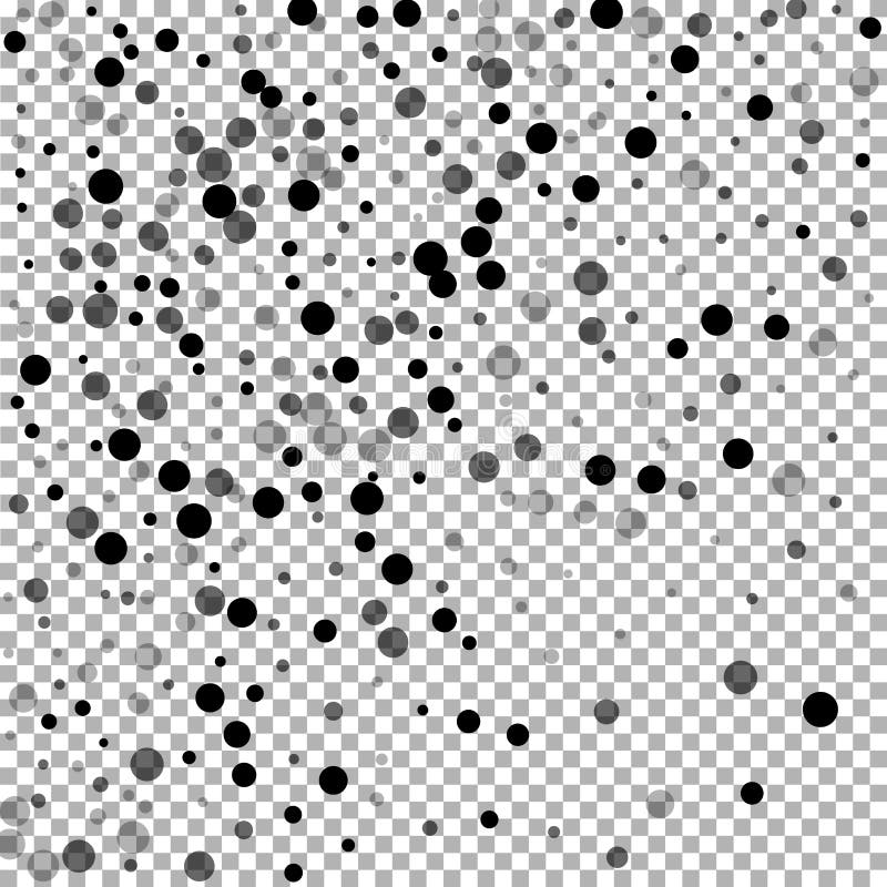 Scattered Random Black Dots. Dark Points Dispersion Stock Illustration ...