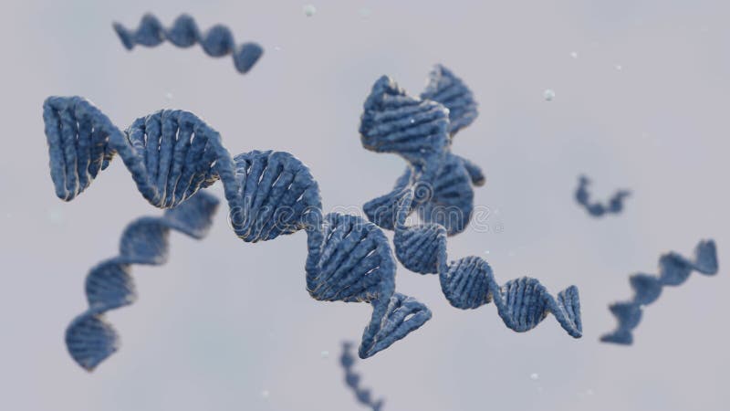 Scattered Rotating and Spinning DNA Strands Stock Footage - Video of ...