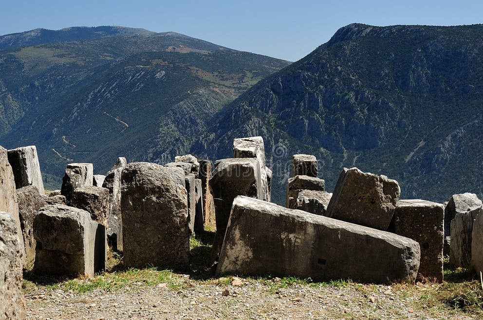 Scattered Ruins Asklepeion Delphi Stock Image - Image of delphi, greece ...