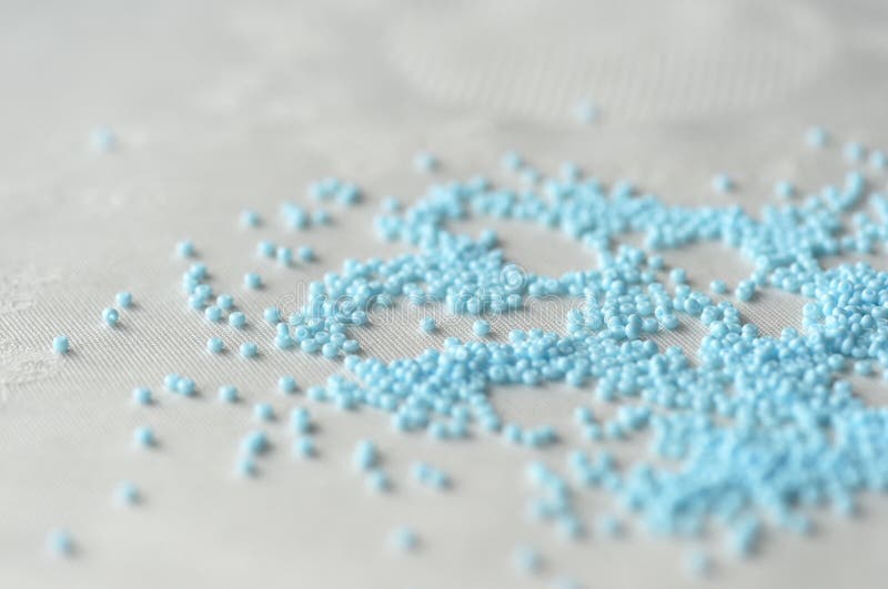 Scattered Seed Beads of Light Blue Color Stock Image - Image of beads ...