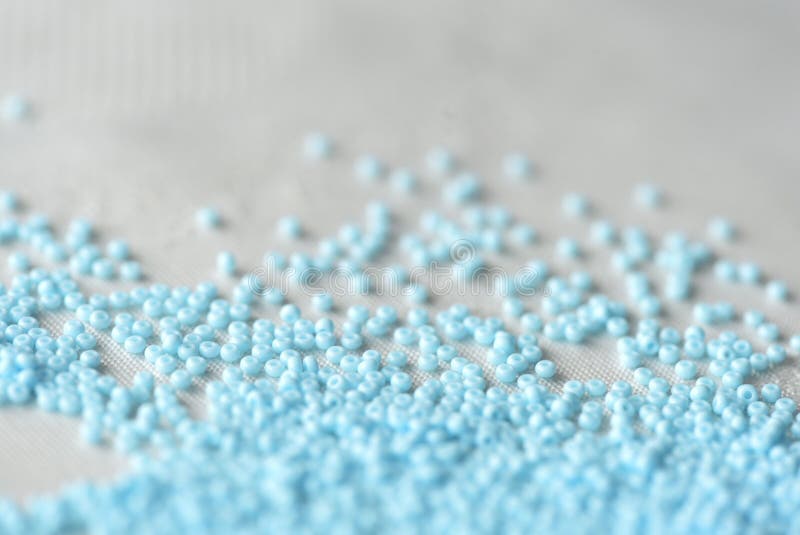 Scattered Seed Beads of Light Blue Color Stock Photo - Image of bright ...