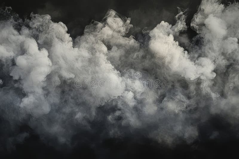 Scattered Smoke on a Black Background Stock Image - Image of cloud ...