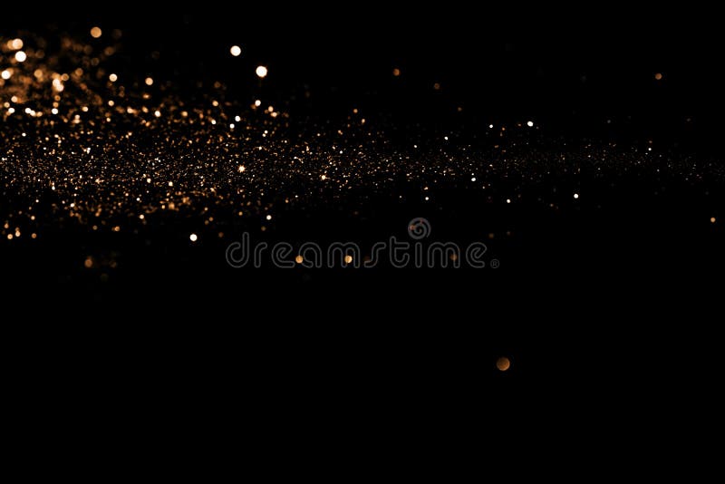 Scattered Sparkle Horizontally on Black Background Overlay Layer Stock ...