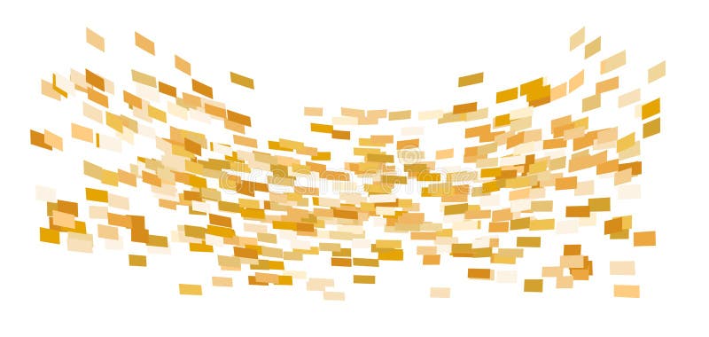 Scattered Square Particles Ornament. Mosaic Flight Wind. Windy ...