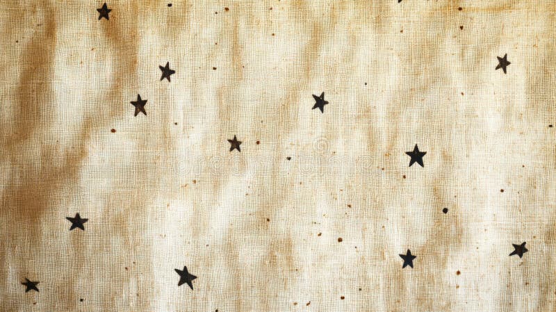 Scattered Tiny Stars Across a Warm Creamy Linen Texture with a Lapki ...