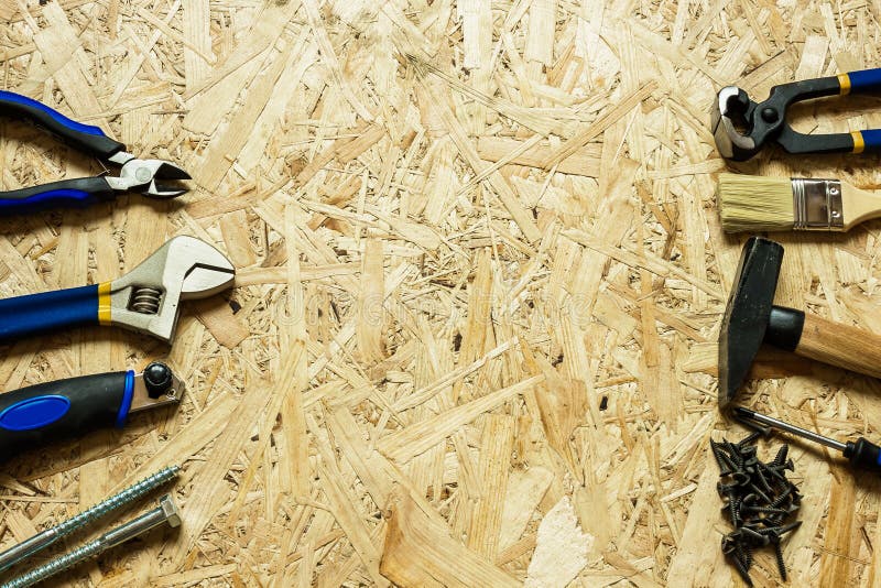 Scattered Tools for Construction and Repair Stock Photo - Image of ...