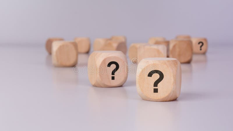 Wooden Question Mark Blocks - Uncertainty and Decision-Making Stock ...